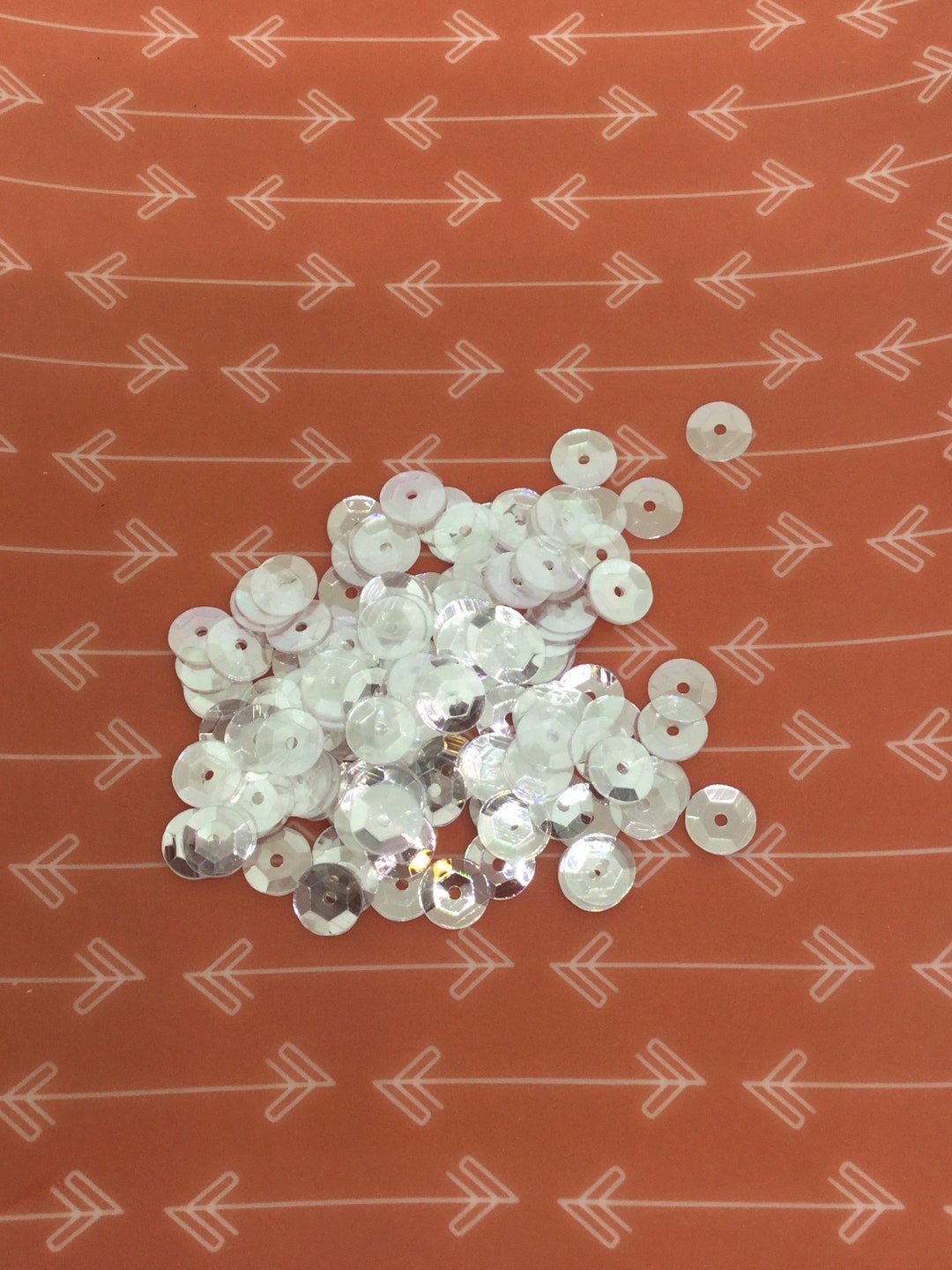 6mm Clear Silver Cup Sequins. Clear Transparent Glossy Sequins. 6mm ...