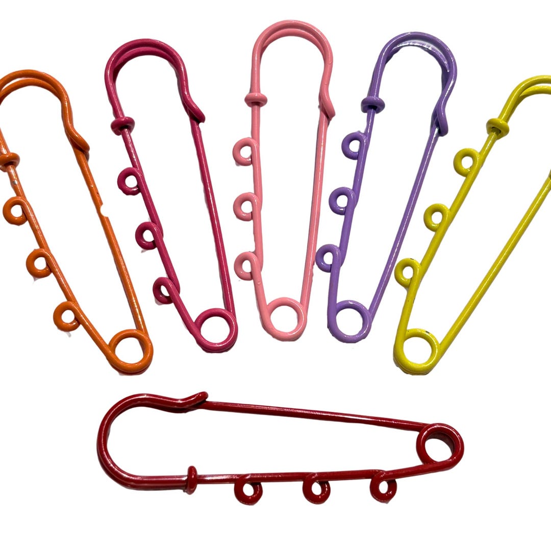 Colorful Kilt Pins With Loops: DIY Craft & Jewelry Making, Set of 6 - Etsy