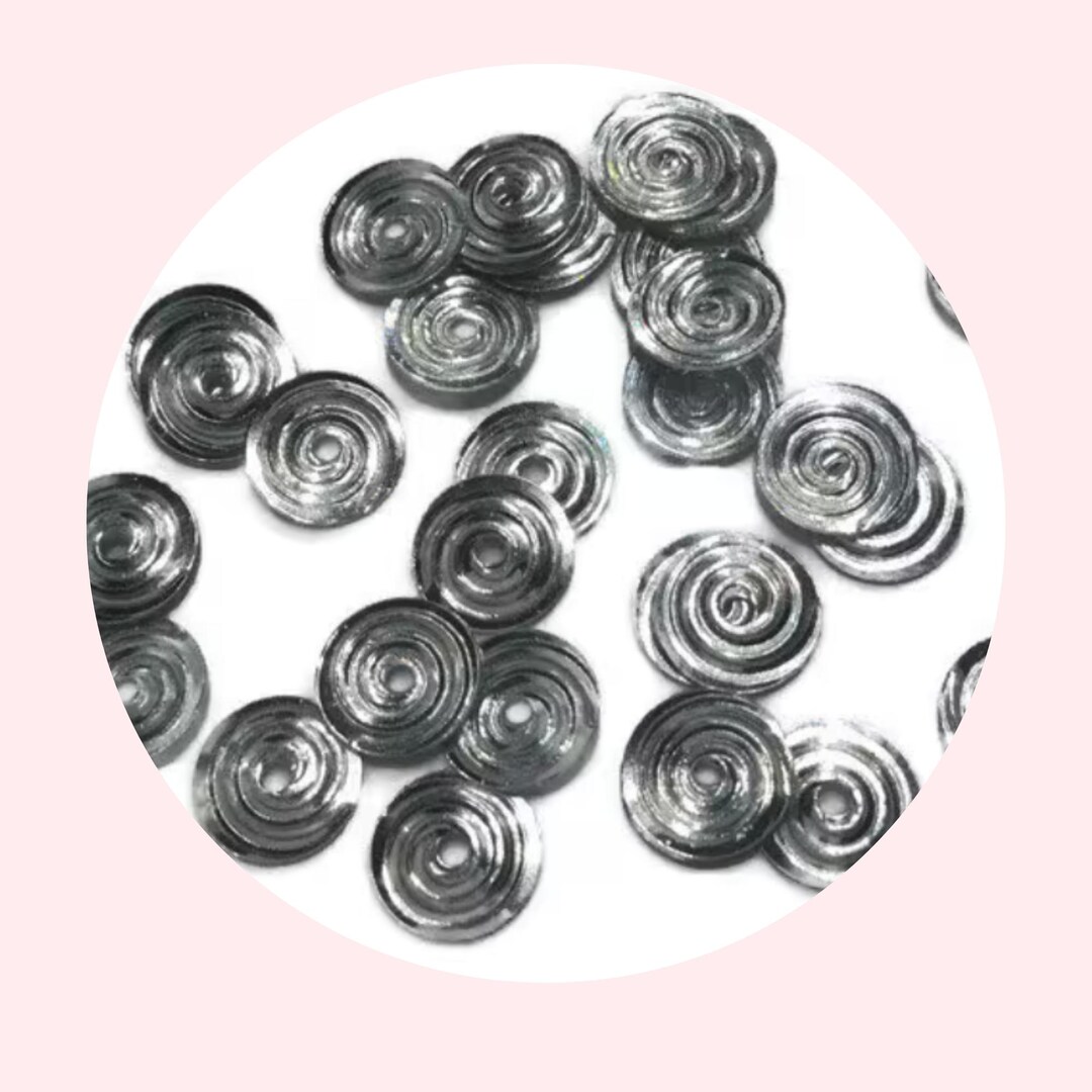 6mm Silver Spiral Sequins: Metallic Embossed, 1000 Pcs - Etsy