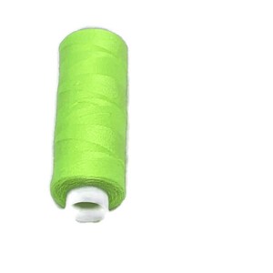 Green Thread. Sew All Polyester Thread Spool. Lime Green 100% Polyester ...