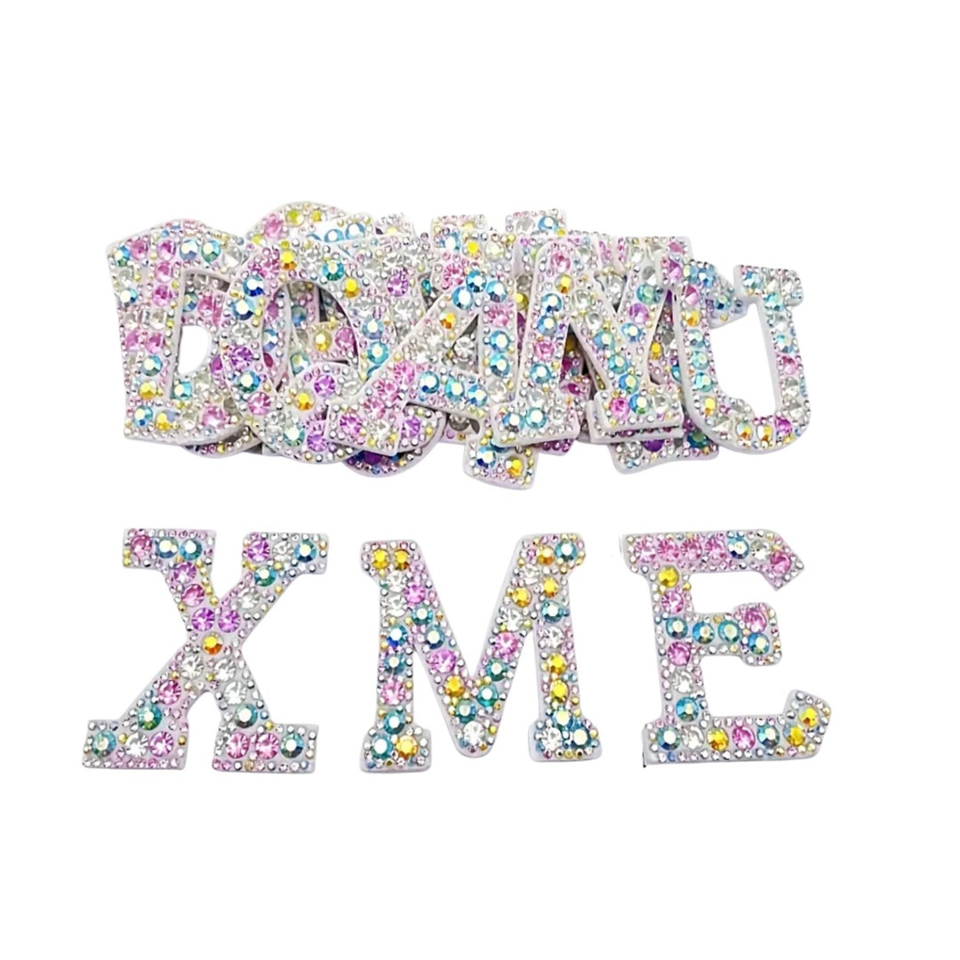 Mixed Color Rhinestone Alphabet Letters - 3D Iron-on Patches - Etsy