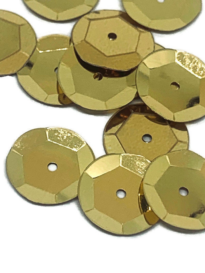 10mm Gold Cup Round Sequins. 1000 Sequins per Package. Gold - Etsy