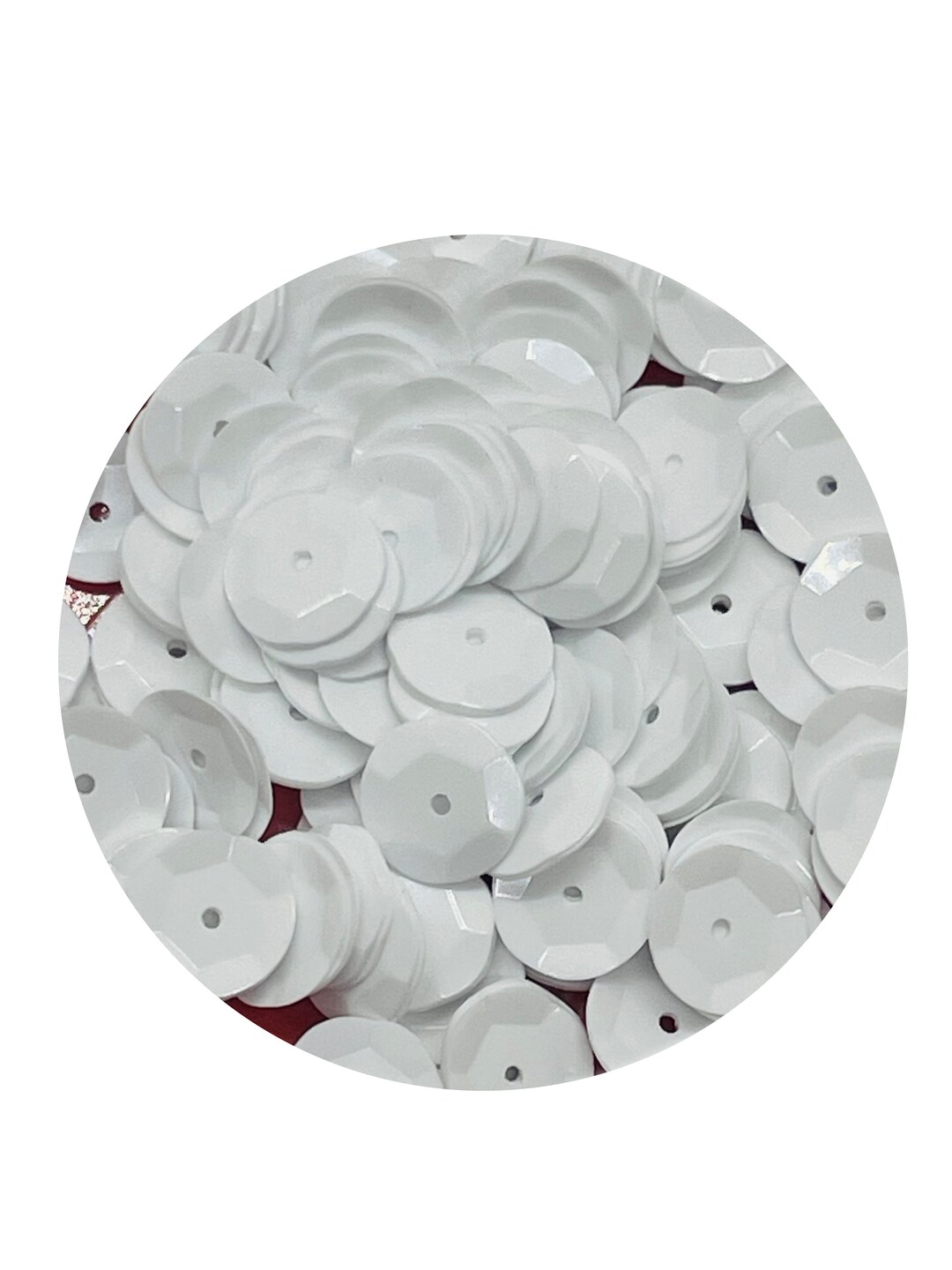 8mm Cup White Round Sequins. 8 Mm Paillettes. 8mm White Sequins ...