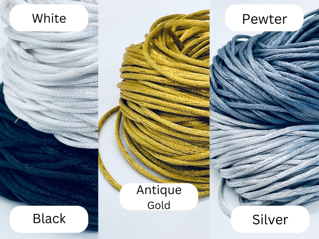 Satin Rattail 5 Yards. Satin Rattail. Rat Tail Nylon Cord. Pink Rat ...