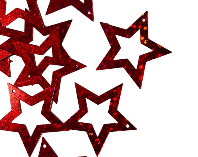Star Sequins. Red Holographic Star Sequins. Star Paillettes. One Inch ...