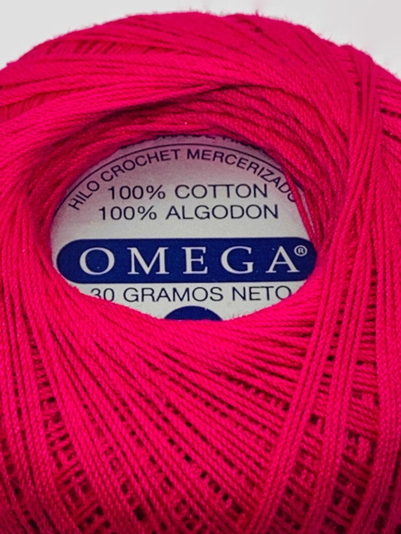 Omega Crochet Thread Size 20. 100% Cotton Thread. Pink Cotton | Etsy