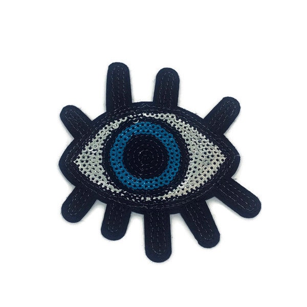 Evil Eye Sequined Patch - Etsy