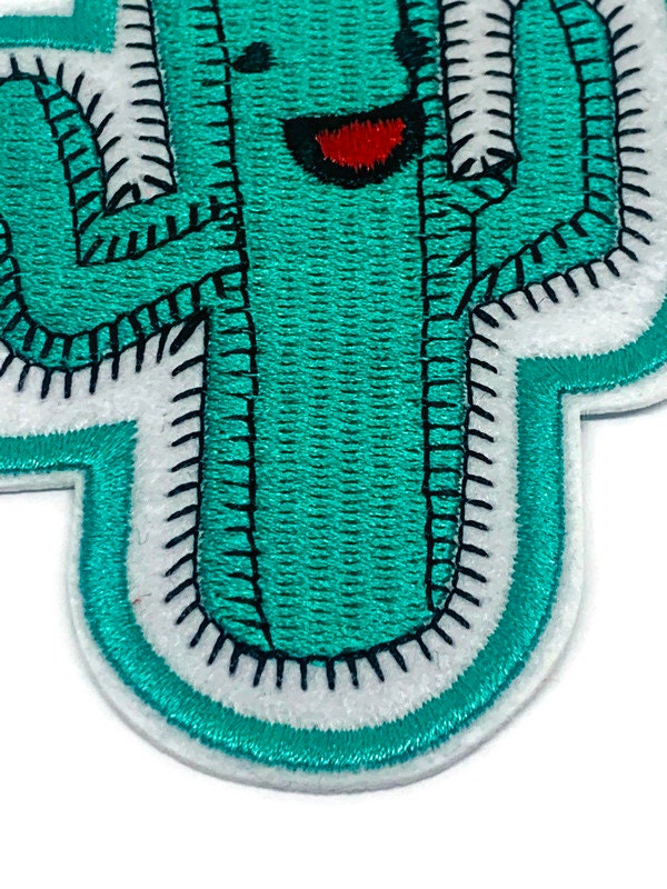 Cactus Iron On Applique Embroidered Cactus Patch Iron On Etsy