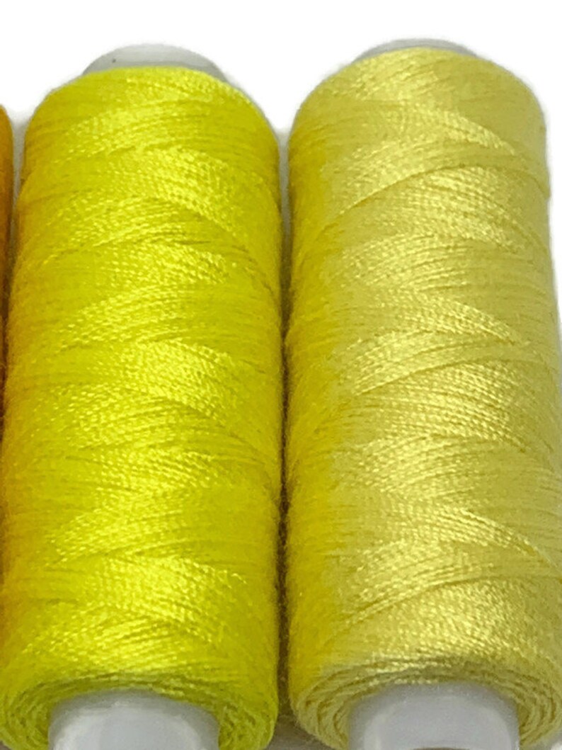 Yellow Thread. Light Yellow Polyester Thread Spool. Yellow - Etsy