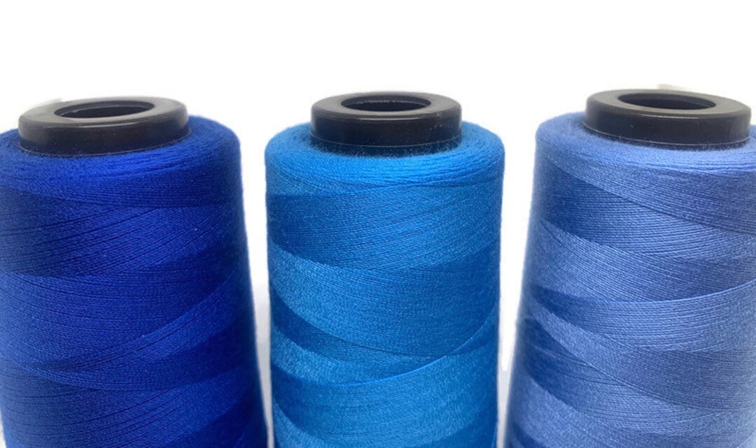 Royal Blue Polyester Thread Spool: 1749 Yards Sewing Thread - Etsy