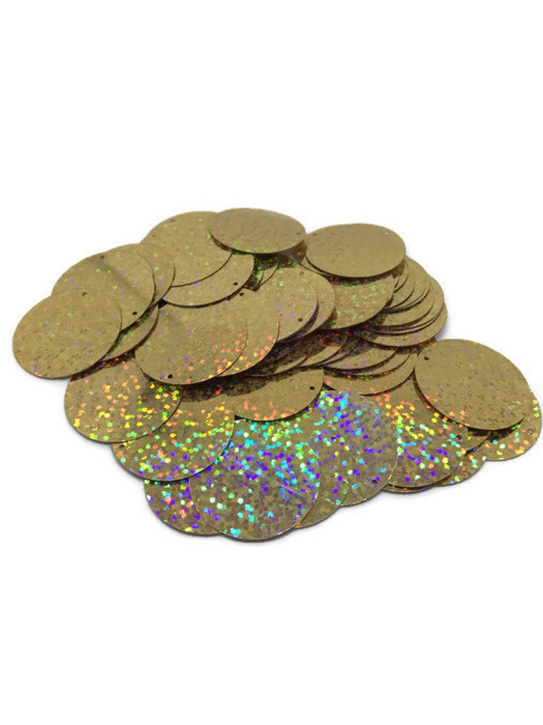 Gold Holographic 28 MM Sequin. 28MM Loose Sequin. Gold - Etsy