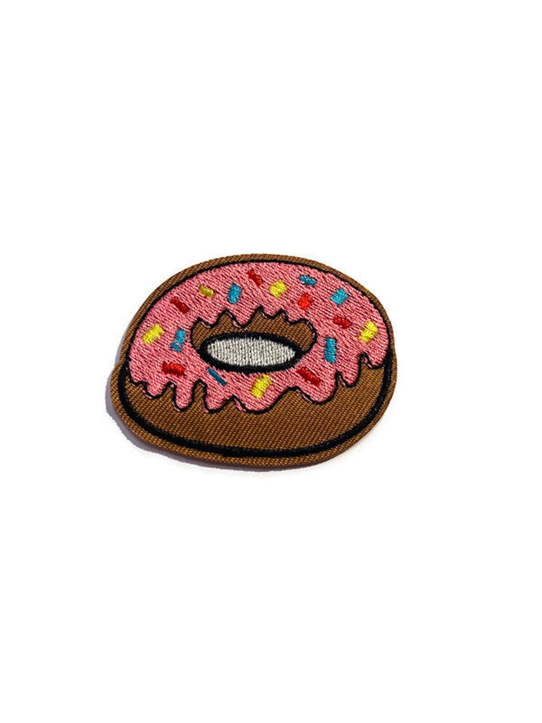 Donut Iron-on Applique. Embroidered Donut Patch. Iron on Patch. Donut ...