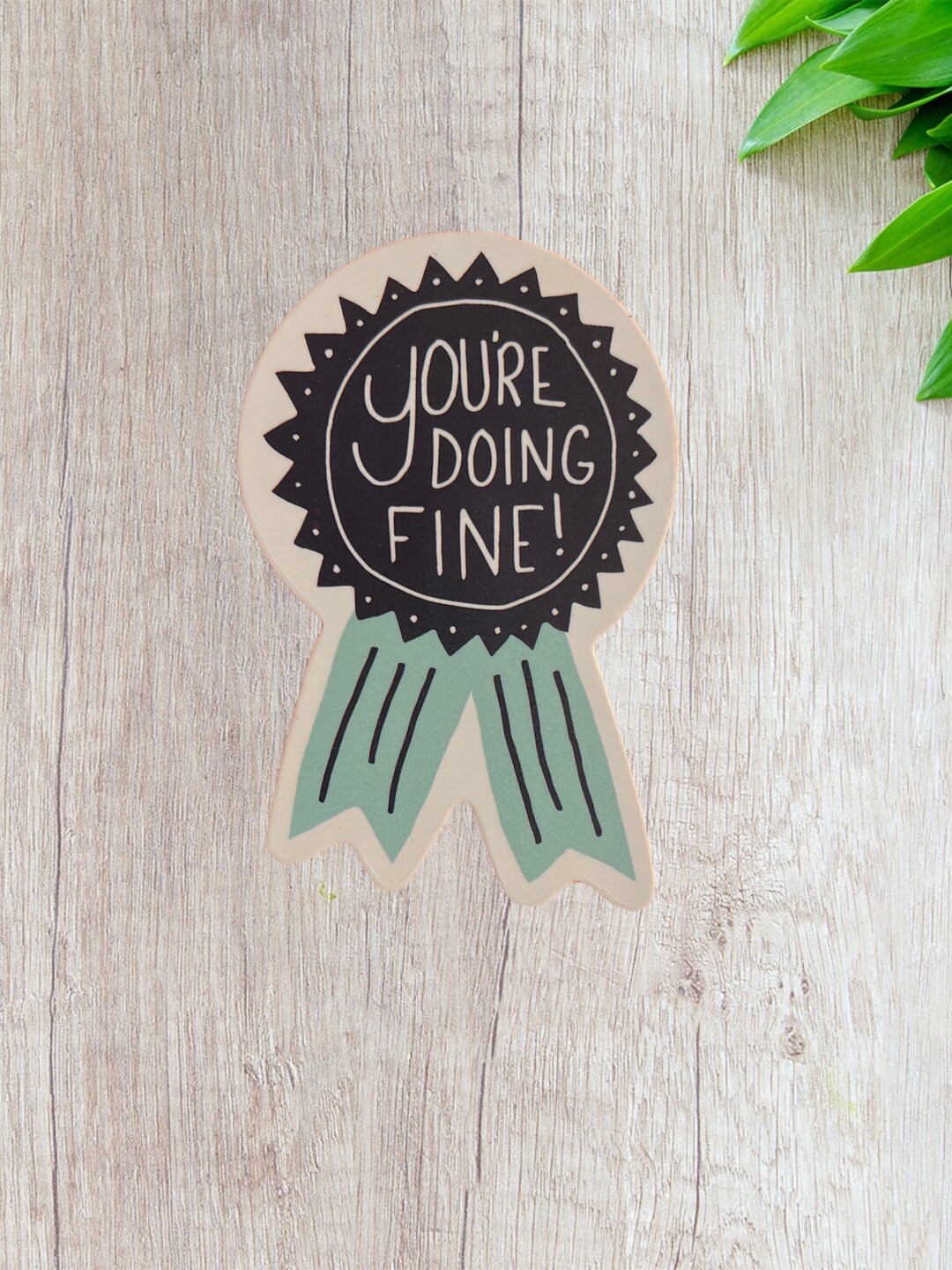 Youre Doing Fine Motivational Stickers Water Bottle - Etsy