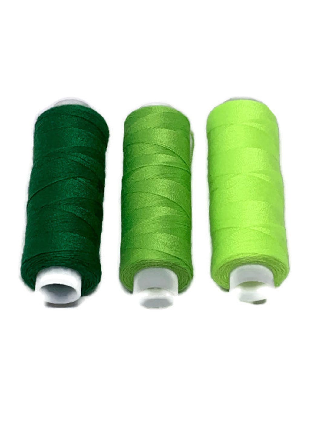 Green Thread. Sew All Polyester Thread Spool. Lime Green 100% Polyester ...