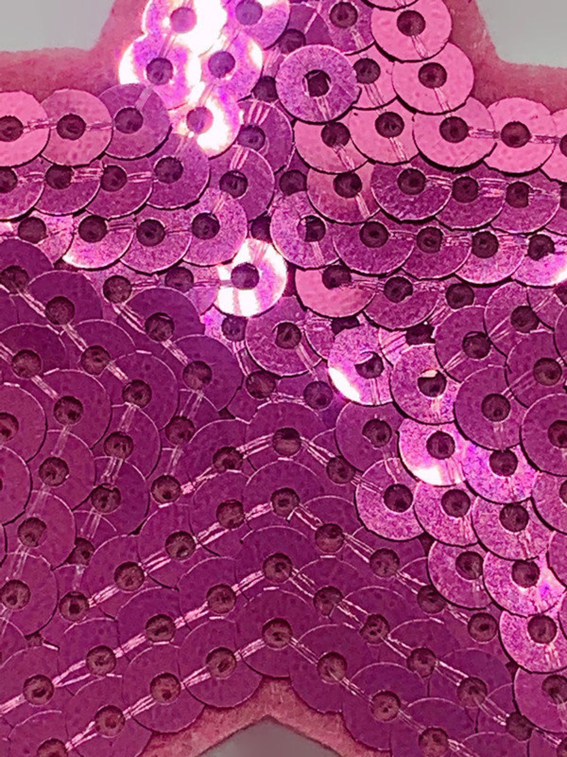 Pink Star Patch With Sequins. Pink Star Iron On. Light Pink - Etsy