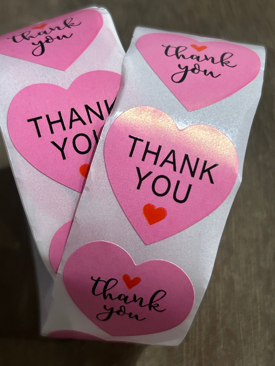 Thank You Stickers | Thank You Heart Stickers | Thank You Labels | One ...