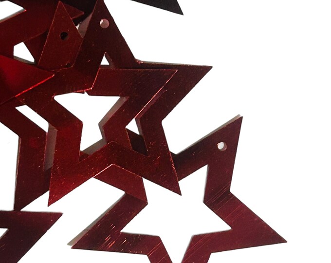 Star Sequins Silver Holographic Star Sequins Medium Silver Star Paillettes 50 Mm Sequins 1