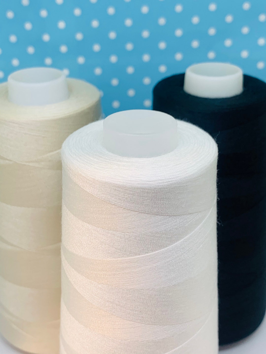 3000 Yards All Purpose Thread. Sew All Polyester Thread Spool. White ...