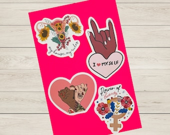 I Love Myself Stickers - Etsy