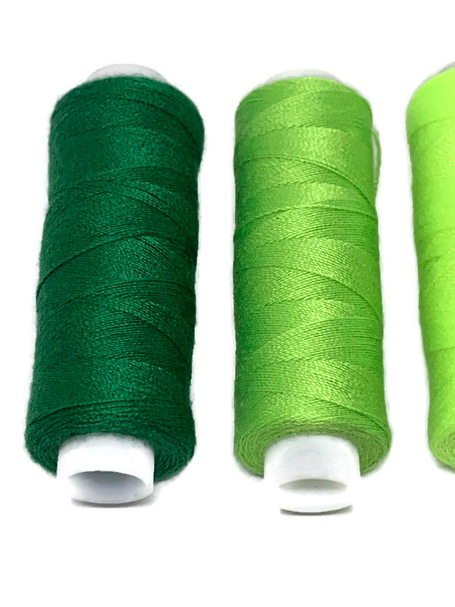 Green Thread. Sew All Polyester Thread Spool. Lime Green 100% | Etsy