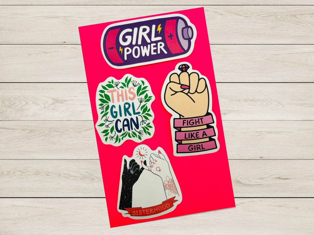 Girl Power Sticker Fight Like a Girl Sticker Sisterhood - Etsy