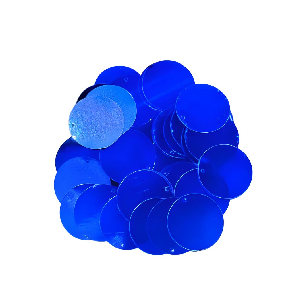 20mm Royal Blue Flat Sequins | Royal Blue Disc Paillettes | for Sewing ...