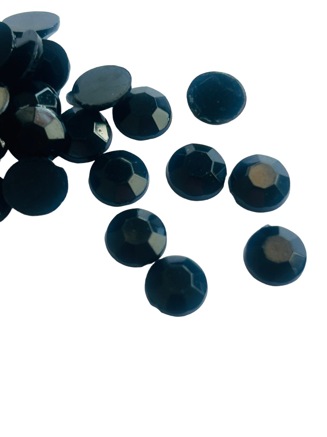 Black Acrylic Rhinestones: 8mm Faceted Flat Back Gems (150 Pc) - Etsy