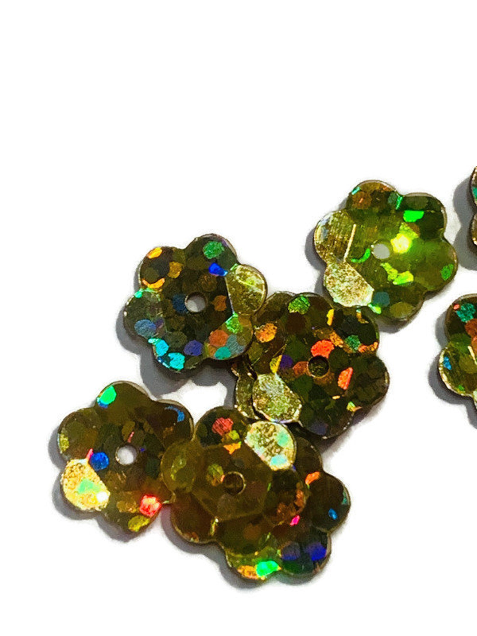 Gold Holographic Flower Sequins. 8mm Flower Sequins. 8mm Gold - Etsy