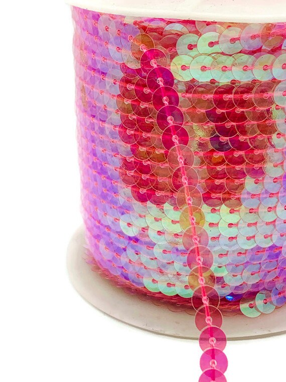 Clear Pink AB Sequins by the Yard. Clear Pink Flat Iridescent | Etsy