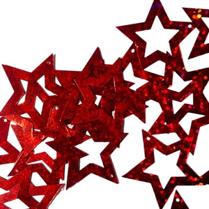 Star Sequins. Red Holographic Star Sequins. Star Paillettes. One Inch ...