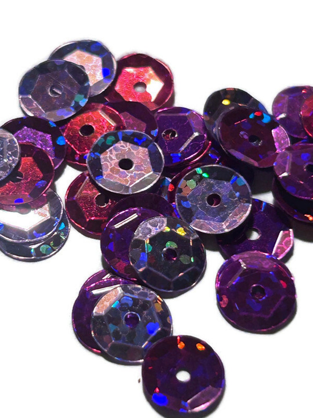 8mm Holographic Pink Mix Cup Sequins. Holographic Sequins. 8mm Sequins ...