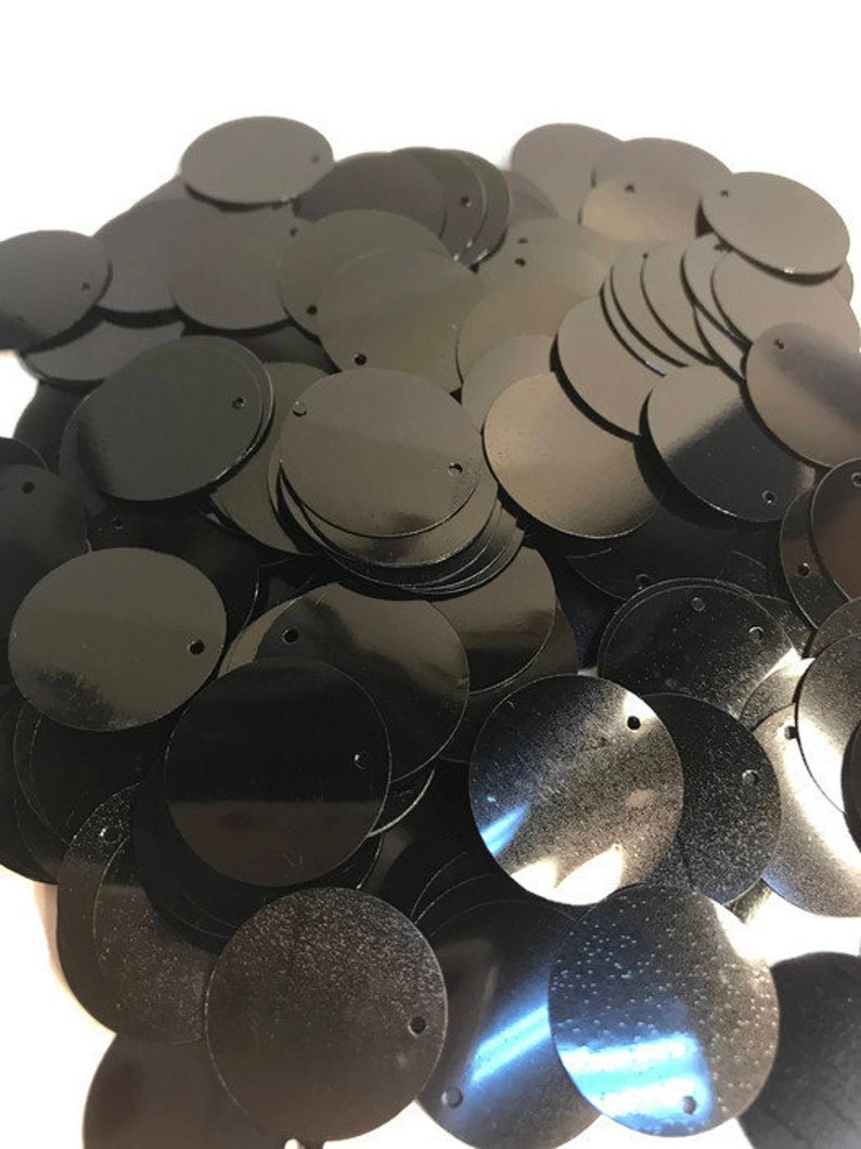 Black Round Sequins. 20mm Sequins - Etsy