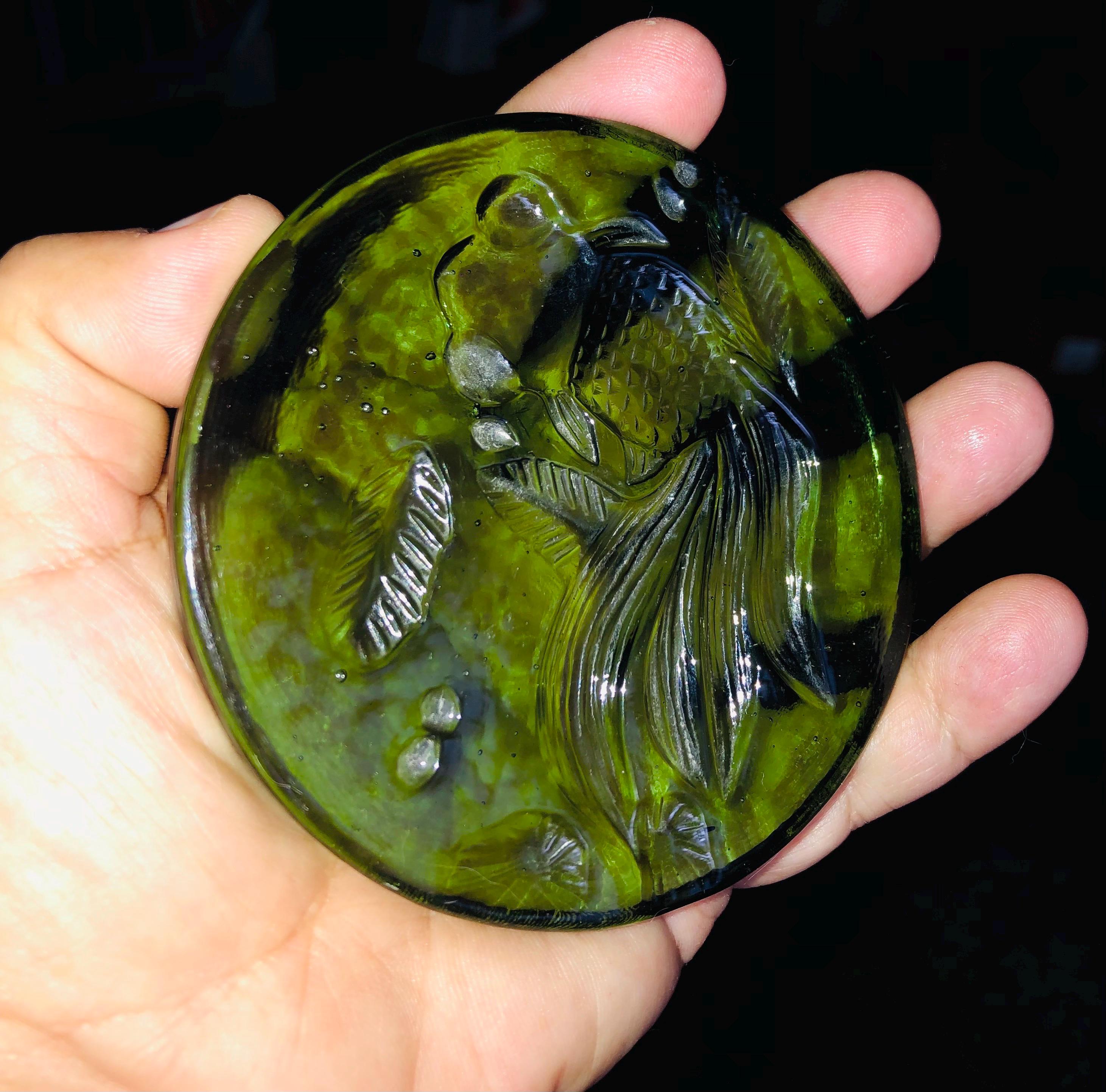 Blenko Glass Paperweight. Vintage. Very Beautiful! 4” D. - Etsy