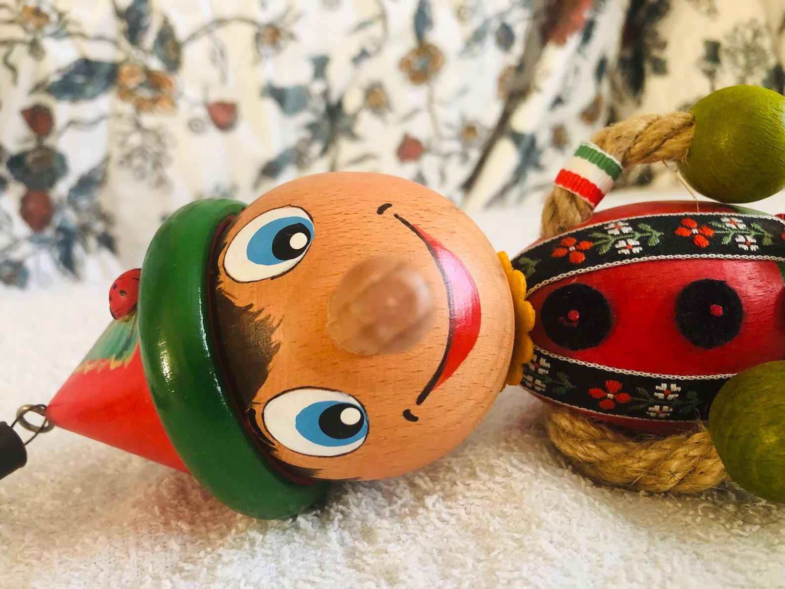 Handmade Pinocchio Wooden Bouncie: Spring Toy, German Style. Very Cute ...