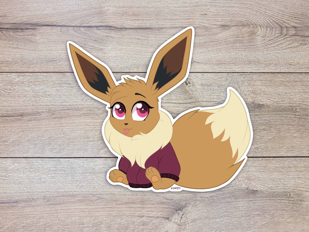 Autumn Eeveelutions Pokemon Eevee Sweater Laminated Glossy Sticker - Etsy