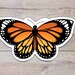 Monarch Butterfly Sticker Laminated Glossy Finish - Etsy
