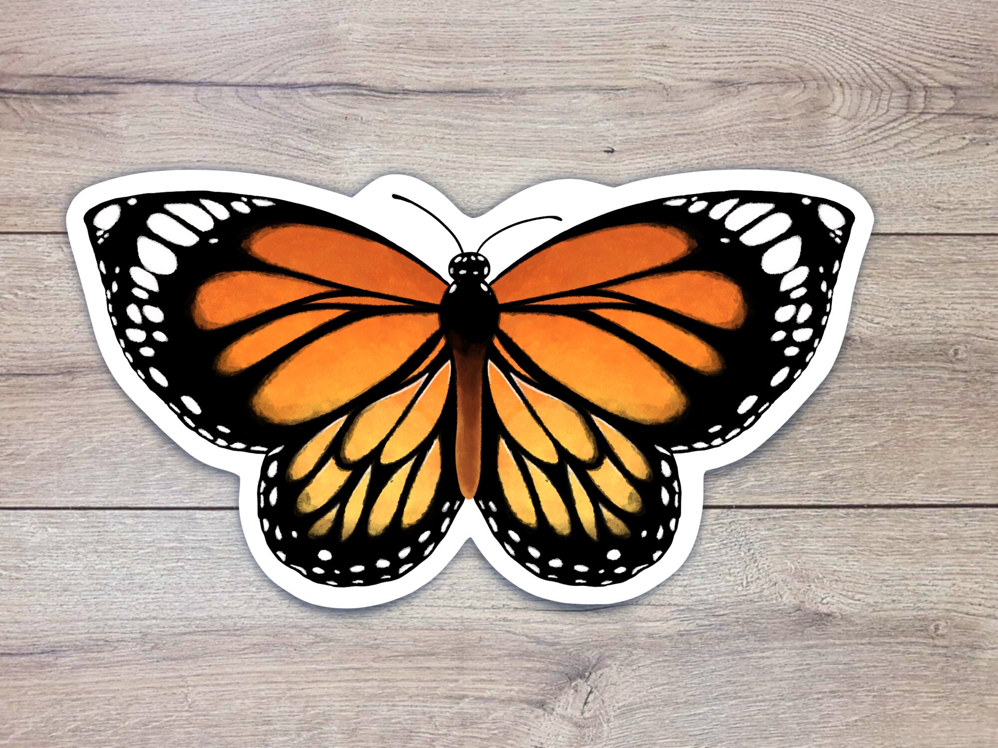 Monarch Butterfly Sticker Laminated Glossy Finish - Etsy