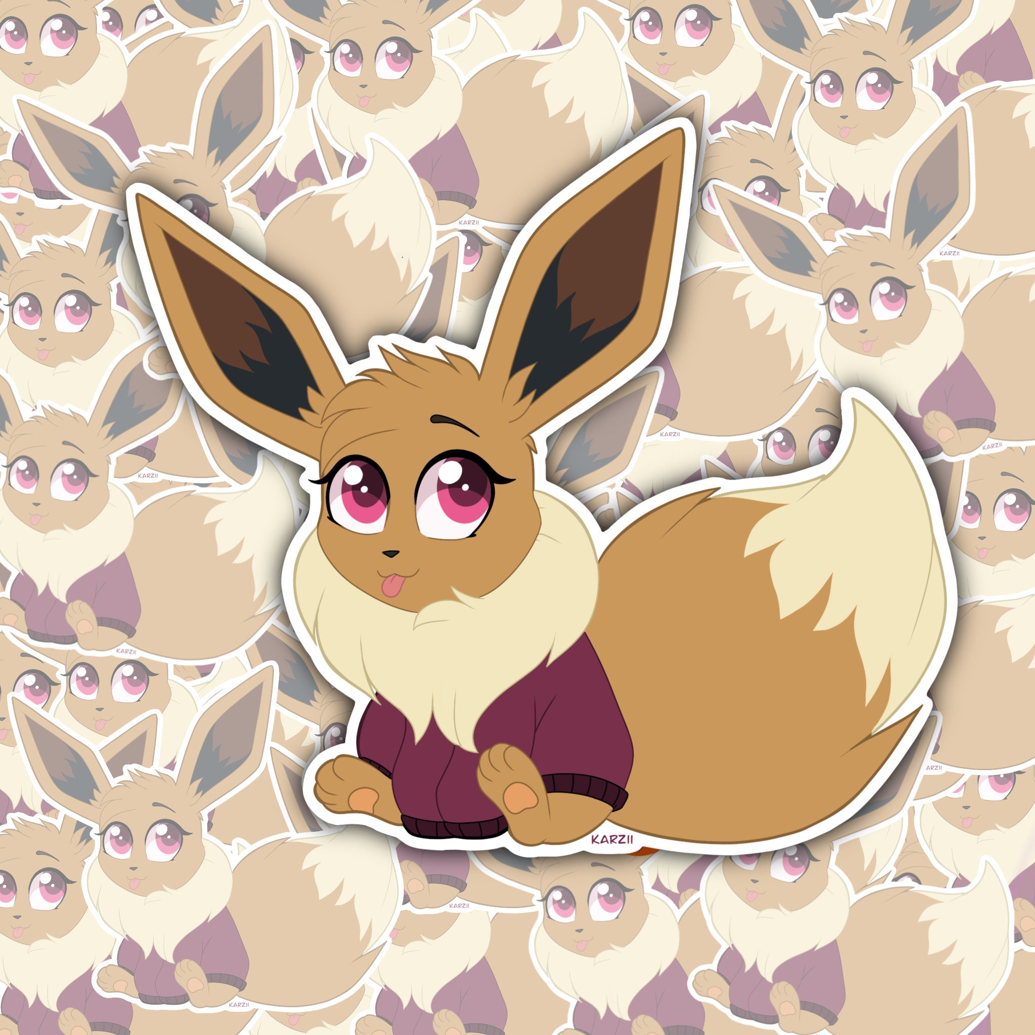 Autumn Eeveelutions Pokemon Eevee Sweater Laminated Glossy - Etsy
