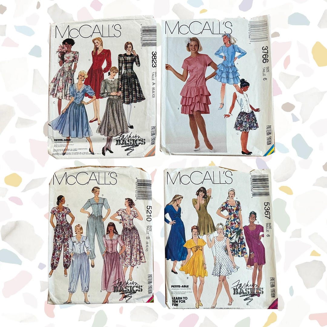 Vintage Sewing Patterns 1970's 1980's 1990's Mccalls Mccall's 3766 3823 ...