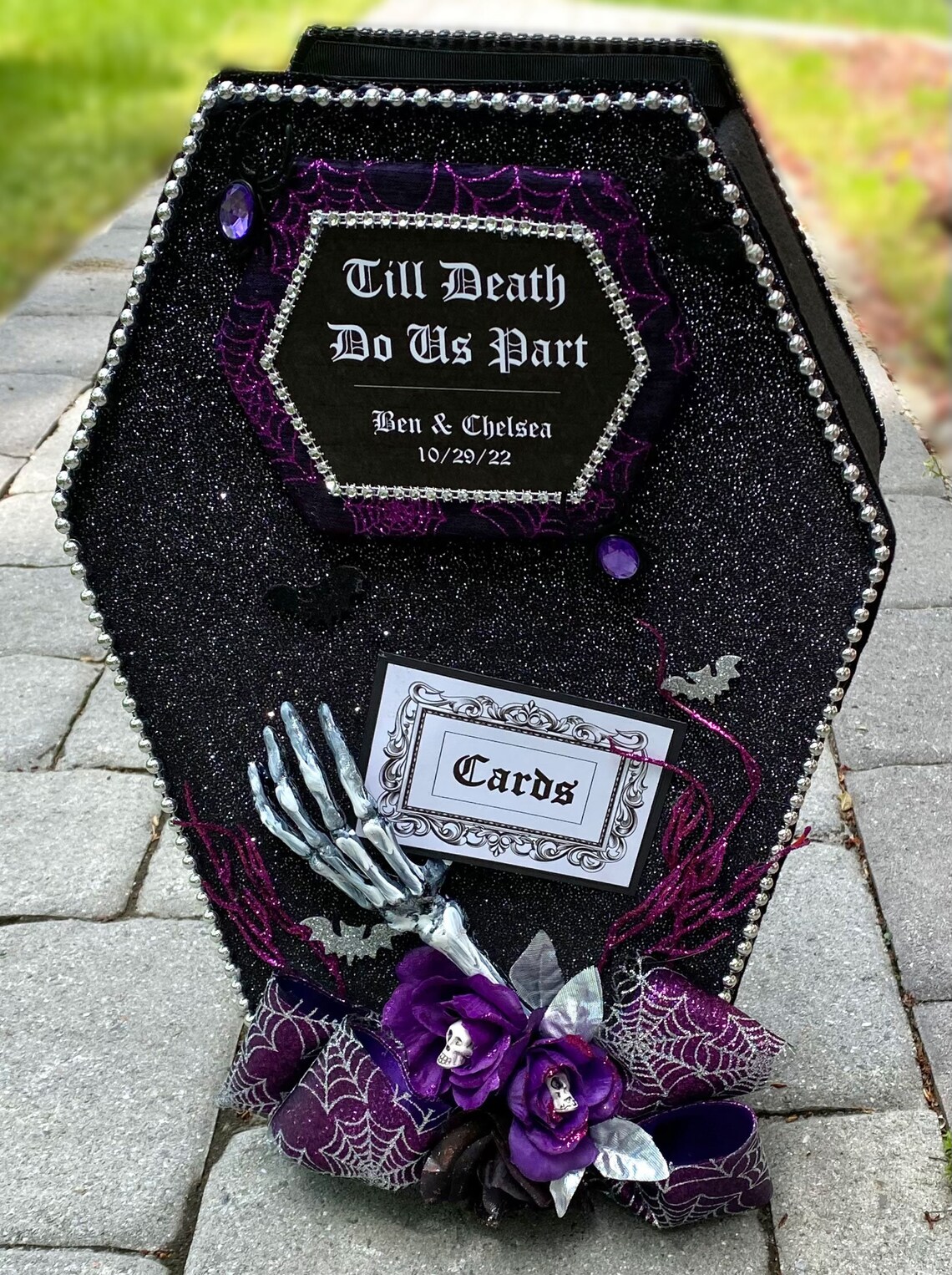 Coffin Card Boxcoffin Ringcoffin Ring Boxpurple Halloween - Etsy