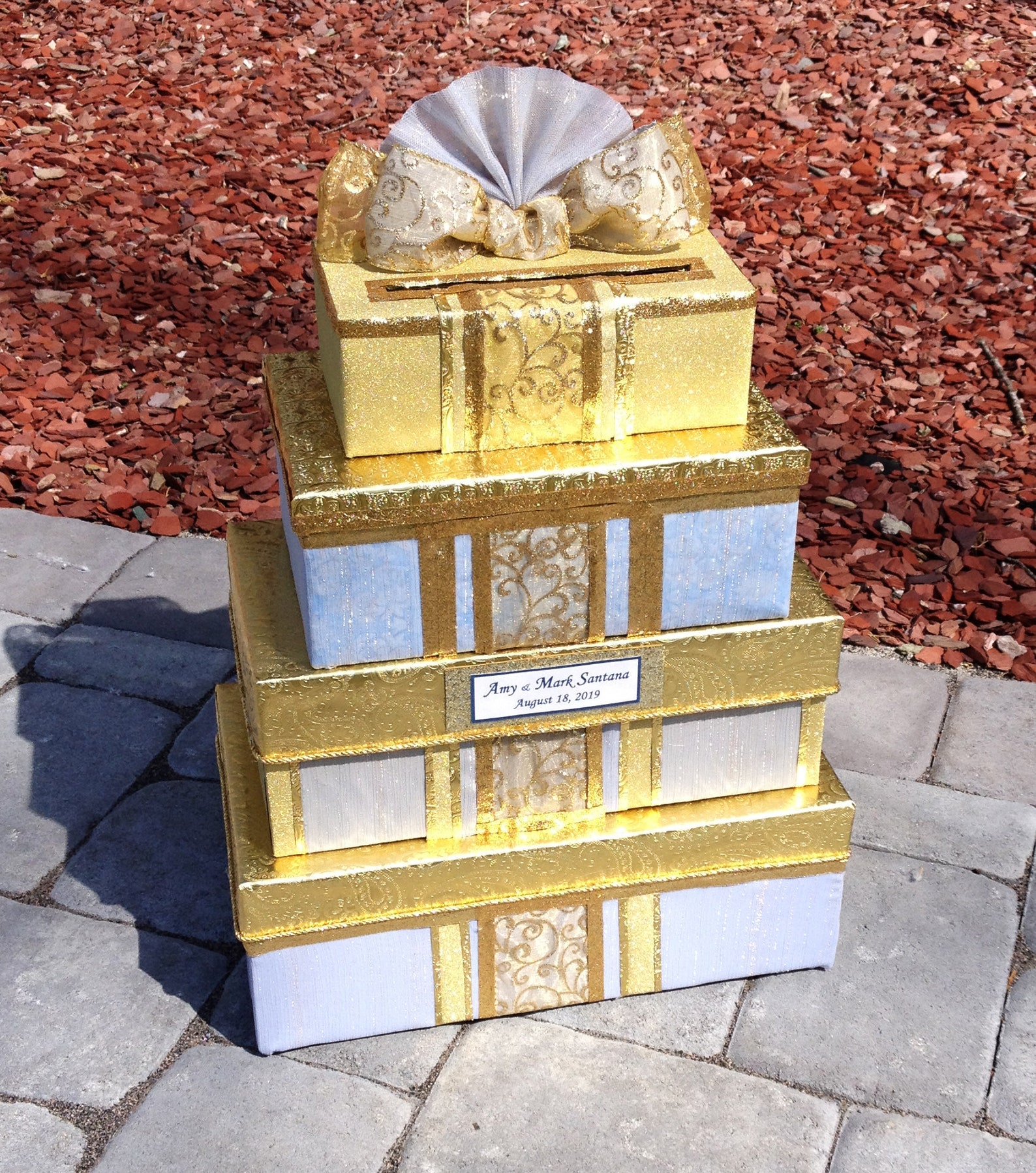 Dusty Blue Wedding Card Boxdusty Blue Weddingdusty Blue - Etsy