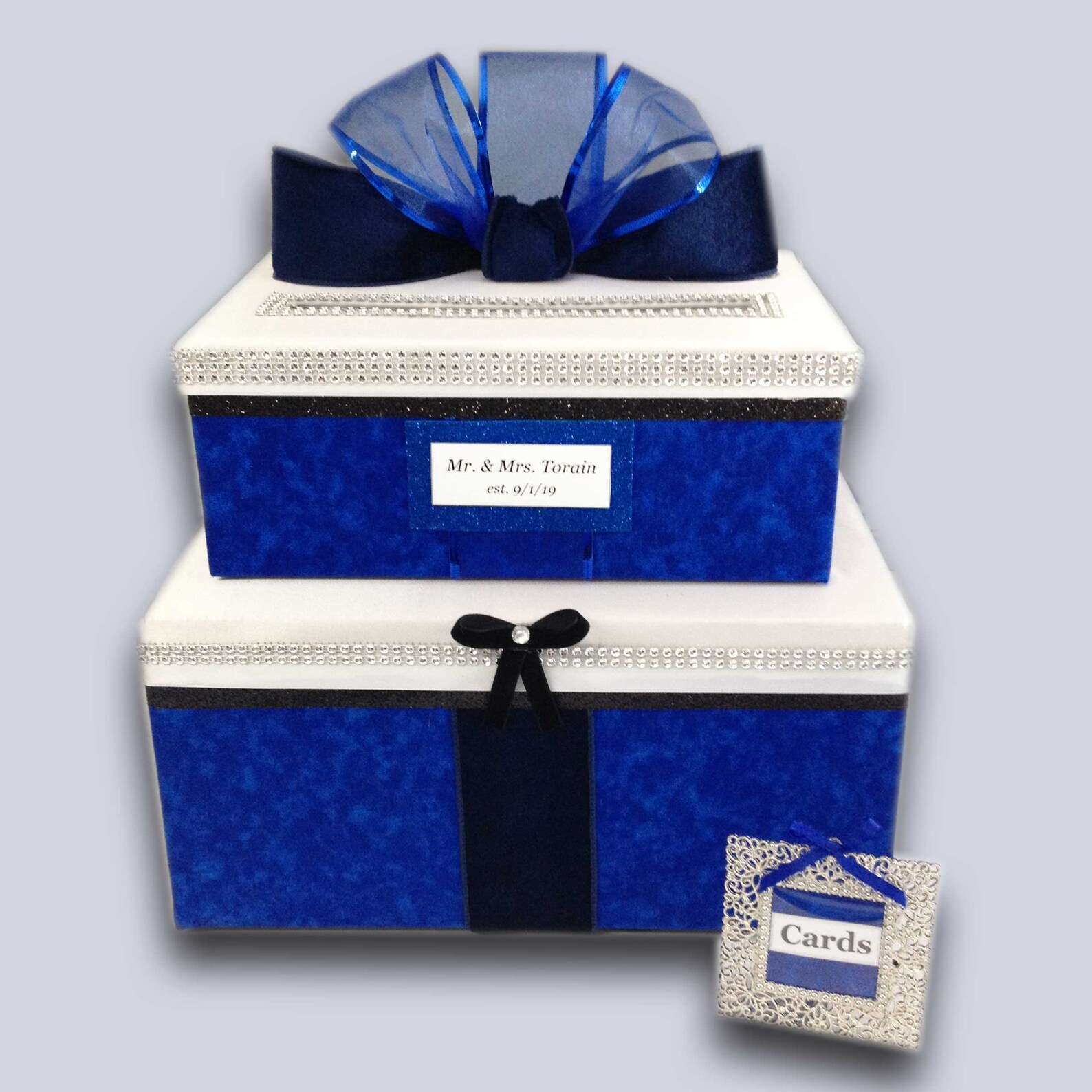 Royal Blue Weddingroyal Blueblue Wedding Card Boxroyal Blue - Etsy