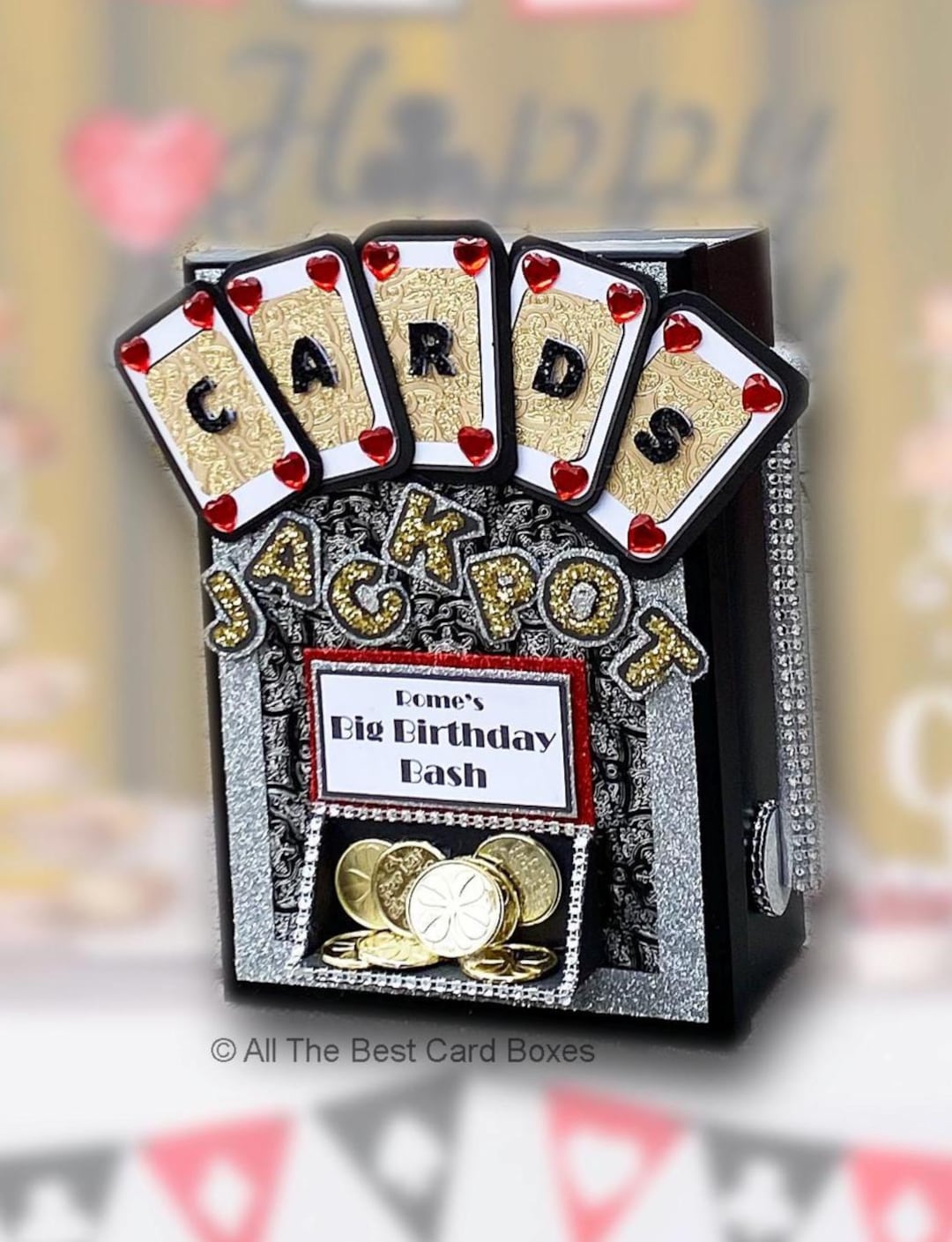 Handmade Slot Machine Card Box, Casino Party Decor - Etsy