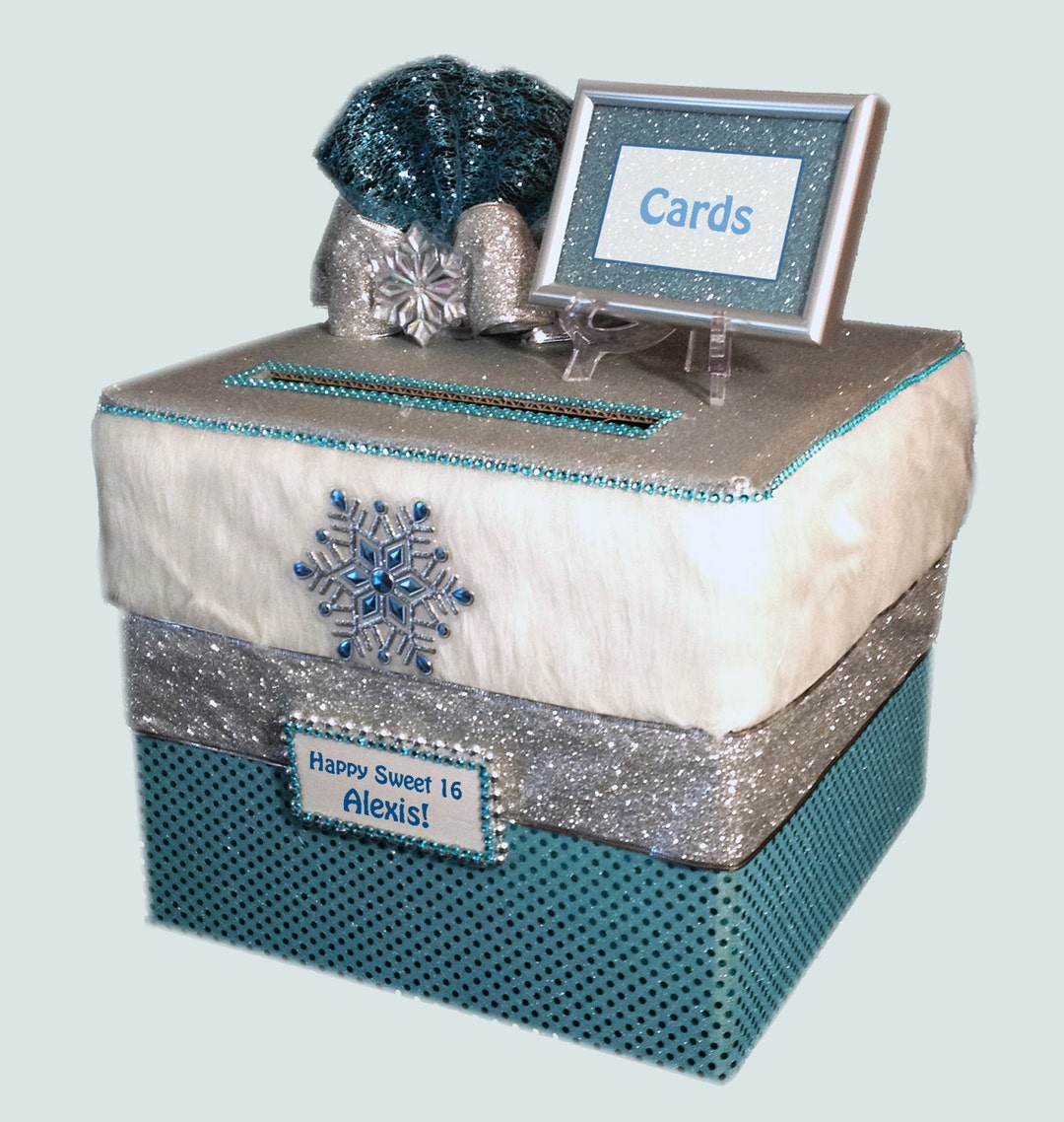 Sweet 16 Card,winter Wonderland,card Box,wedding Card Box,card Box With ...