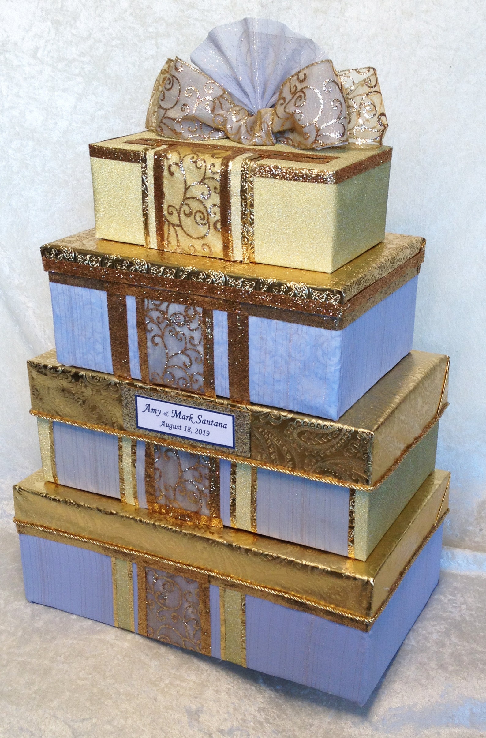 Dusty Blue Wedding Card Boxdusty Blue Weddingdusty Blue - Etsy