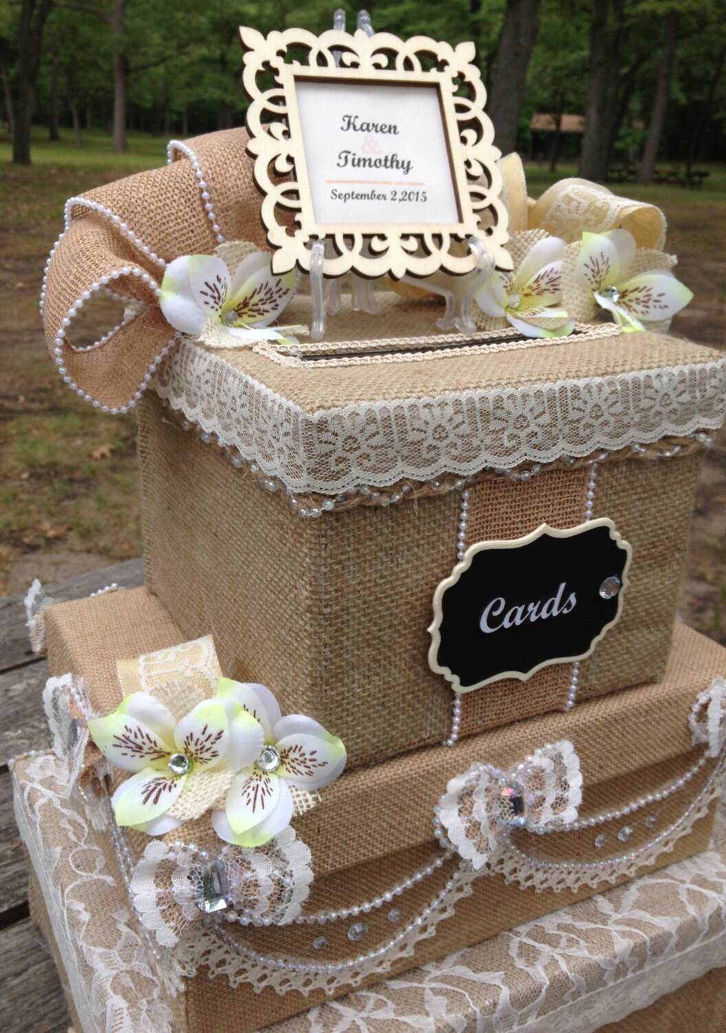 Rustic Wedding Card Boxrustic Card Holder for Weddingrustic - Etsy
