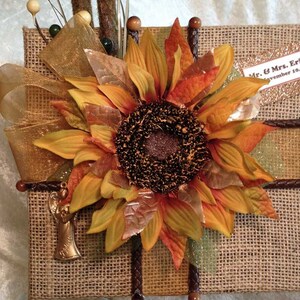 Rustic Fall Wedding Card Box,card Box With Slot,fall Wedding Cake ...