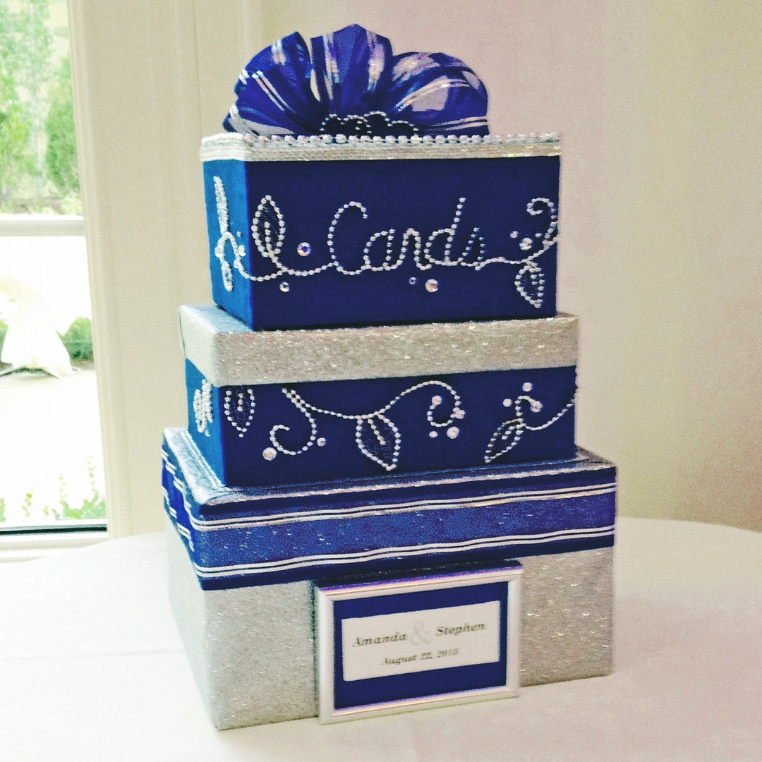 Royal blue Wedding,wedding Gift,card Box,boxes for Wedding Cards ...