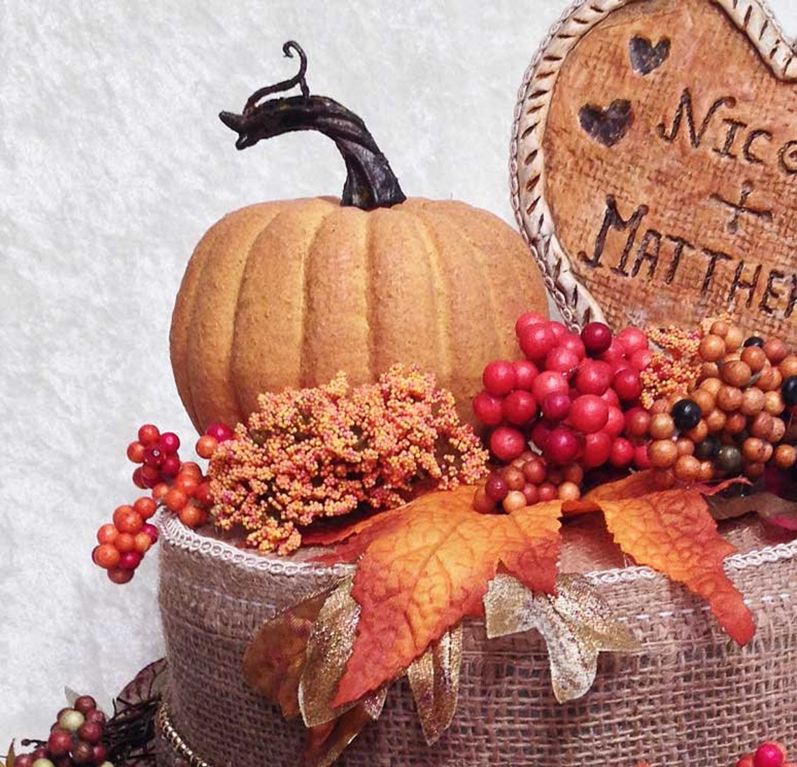 Fall Wedding Cake Topperrustic Wedding Cake Topperfall | Etsy