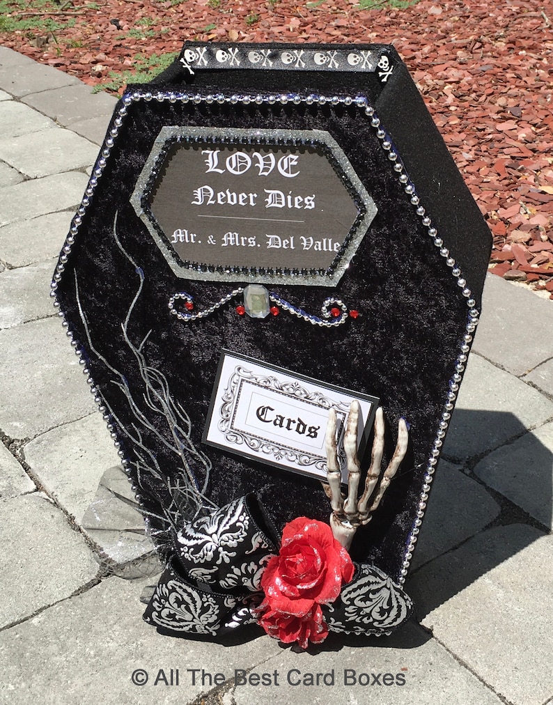 Halloween Weddinghalloween Coffin Card Boxhalloween Guest - Etsy